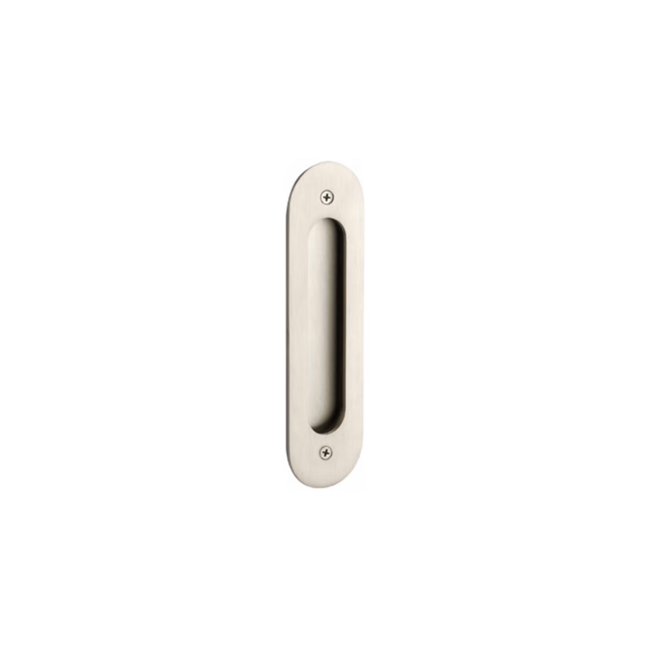 Narrow Oval Flush Pull with Surface Screws – Hardware Collection Online